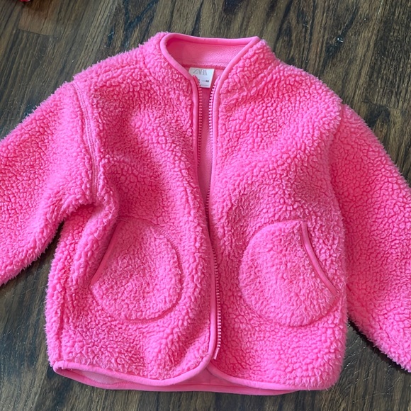 Zara | Jackets & Coats | Zara Toddler Girls Pink Jacketcoat Size 23 ...
